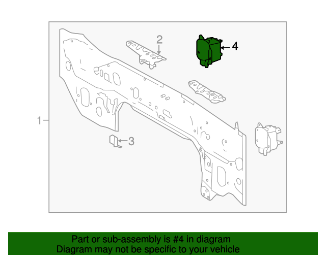2014-2019 Toyota Highlander Rear Body Panel Mount Bracket 58321-0E030 ...