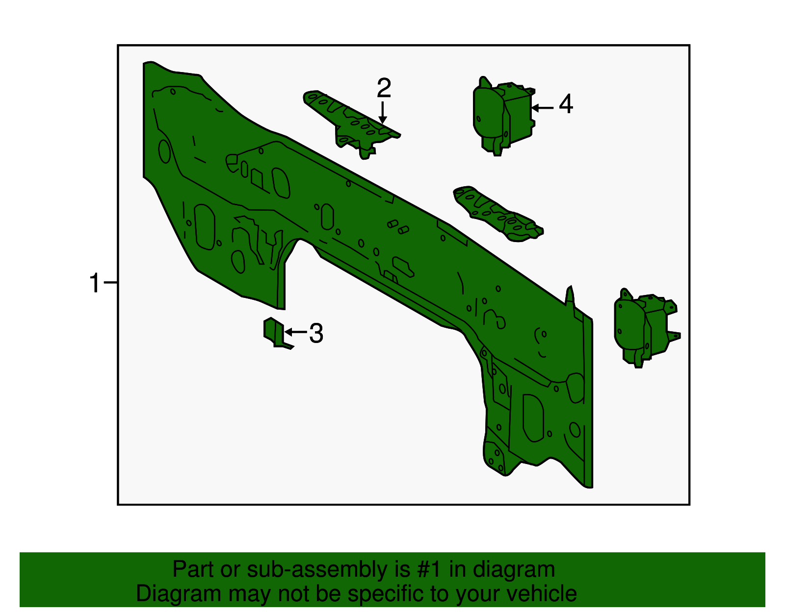 2014-2019 Toyota Highlander Rear Body Panel 58307-0E050 | Toyota Parts ...