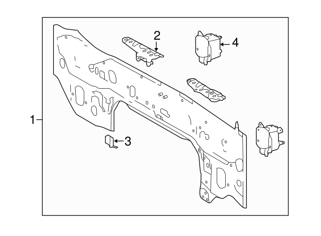 58321-0E030 - Rear Body Panel Mount Bracket - 2014-2019 Toyota ...