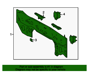 2014-2019 Toyota Highlander Rear Body Panel 58307-0E050 | OEM Vehicle Parts