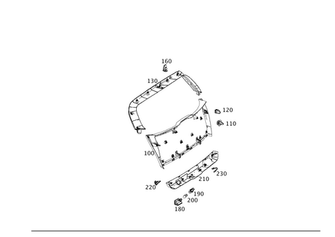 Rear Panel Door Attachment Parts, Rear Panel Door Window for 2017 ...