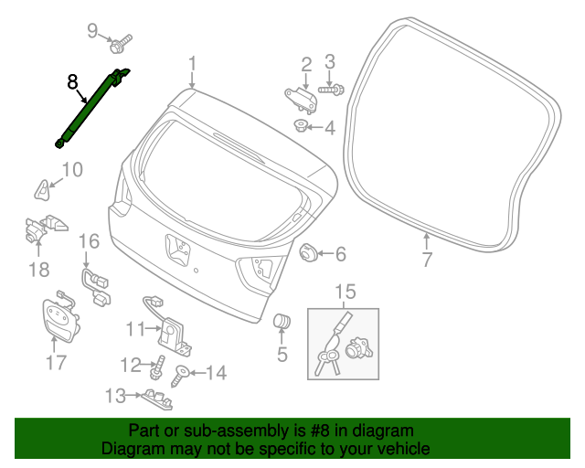 2018-2021 Kia Rio Lift Cylinder 81770 H8010 | OEM Parts Online