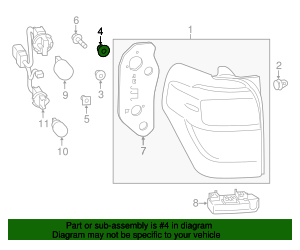 90080-17189 - Tail Lamp Assembly Nut 2003-2022 Toyota | Longo Toyota Parts