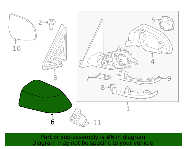 51-16-8-739-198 - Door Mirror Cover 2021-2024 BMW | AutoNationParts.com