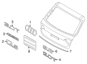 Audi OEM License Mount Part# 8T0-827-113-A-01C | OEM Vehicle Parts