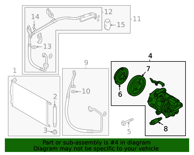 97701-AA250 - Compressor Assembly 2021-2023 Hyundai Elantra | Group 1 ...
