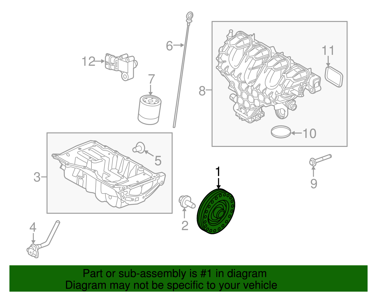 2012-2017 Land Rover Crank Pulley LR078547 | OEM Parts Online