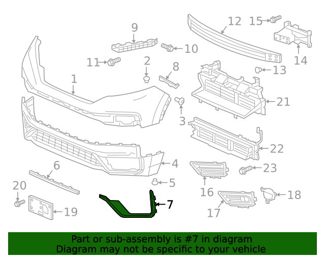 71118-TLA-A50 - Molding L Front Bumper Side (Lower) - 2020 Honda CR-V ...
