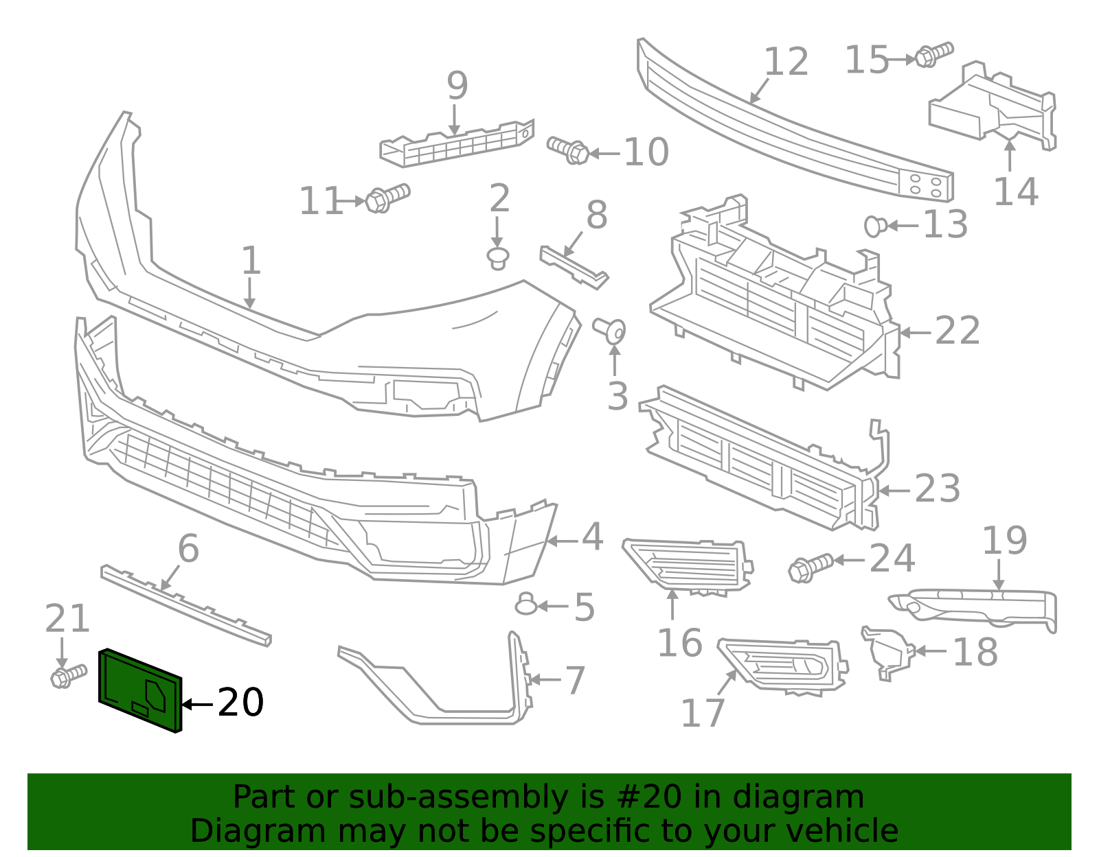 71145-TLA-A50 - Base Front License Plate - 2020 Honda CR-V | Genuine ...