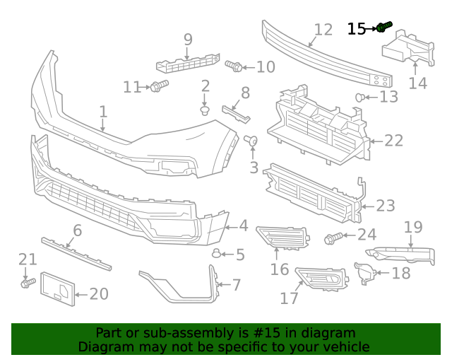 90102-TBA-A00 - Impact Bar Bolt 2016-2024 Honda | Honda Parts Online