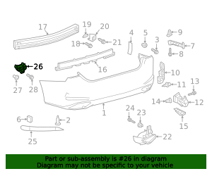 52563-06090 - Upper Retainer 2019-2024 Lexus ES350 | Longo Lexus Parts