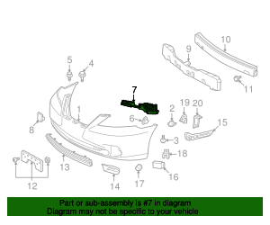 52115-33100 - Bumper Cover Support Rail 2010-2012 Lexus ES350 ...