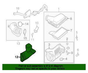 Genuine OEM Ford Part - Inlet Duct JR3Z-9C675-A | Genuine OEM Ford ...