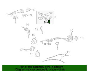 1989-2022 Toyota Handle Base Snap 69293-12040_ | Toyota Parts Center