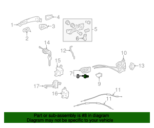 1991-2025 Toyota Handle, Inside Cushion 90080-54005 | Toyota OEM Parts ...