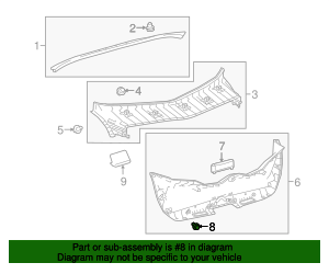 90467-09244 - Lift-Gate Trim Panel Clip - 2021-2022 Toyota Prius Prime ...