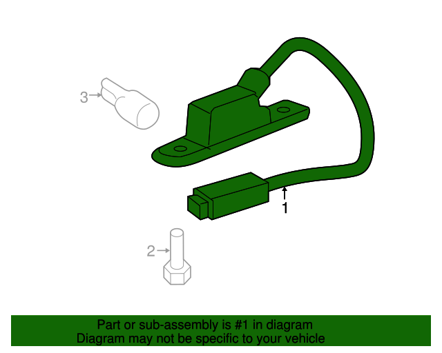 2007-2012 GM Rear License Plate Lamp 20807069 | AutoNationParts.com