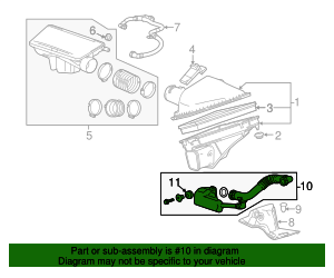 2013-2016 Cadillac ATS Air Cleaner Outlet Duct 22958768 GM ...