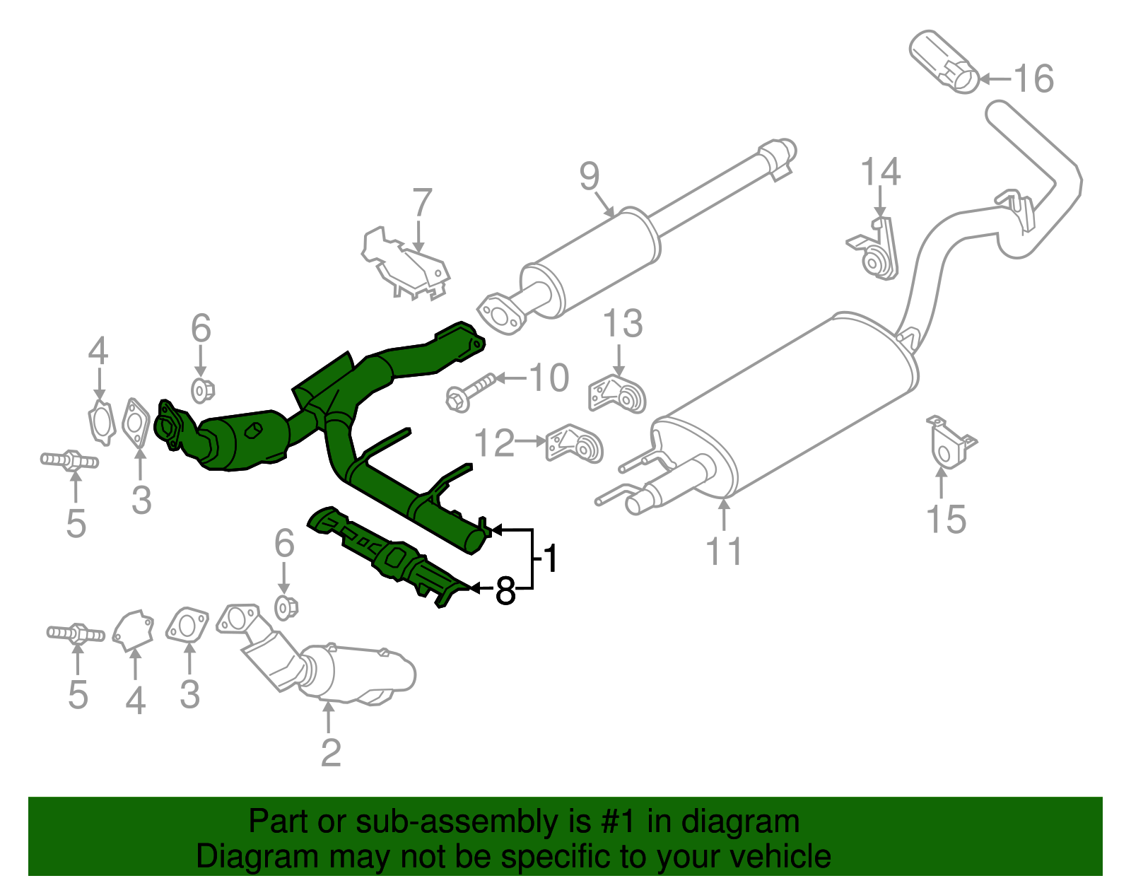 2018-2020 Ford F-150 Catalytic Converter JL3Z-5E212-H | QuirkParts