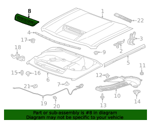 2017-2019 Chevrolet Hood Ornamentation Vent 84240940 GM | GMPartsDirect.com