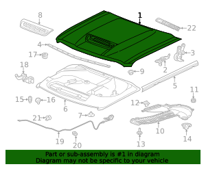 2017-2019 Chevrolet Hood 84456263 GM | GMPartsDirect.com