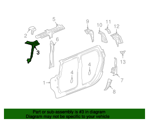 15148308 - F Reinforcement 2008-2009 Hummer H2 | Gateway Buick GMC Parts