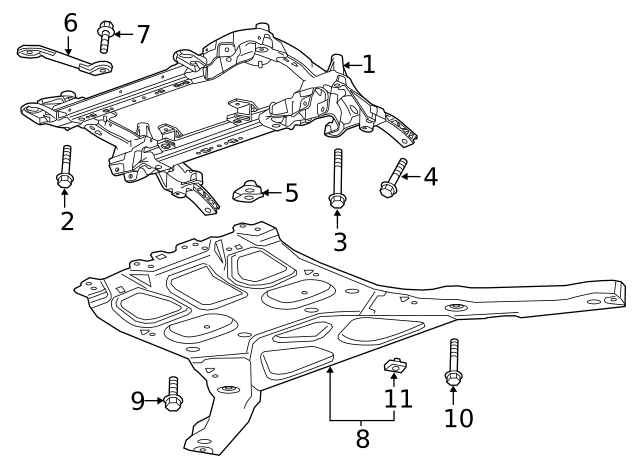 2022-2023 Cadillac CT4 Diagonal Brace 84408999 | GMPartsDirect.com