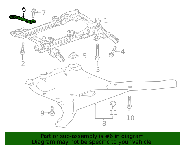 2022-2023 Cadillac CT4 Diagonal Brace 84408999 | GMPartsDirect.com