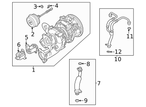 2019-2024 Audi Turbocharger 0P2-145-701-H | Genuine Audi Parts
