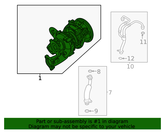Genuine Audi 0P2-145-701-H | Turbocharger | FREE Shipping on Most ...