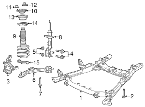 2017-2021 Chrysler Suspension Cross-Member 68188235AF | TascaParts.com