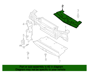 2007-2009 Ford Mustang Upper Shield 7R3Z-8C291-AA | OEM Parts Online