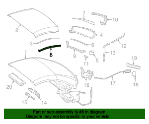 231-790-01-98 - Door Seal 2013-2020 Mercedes-Benz | AutoNationParts.com
