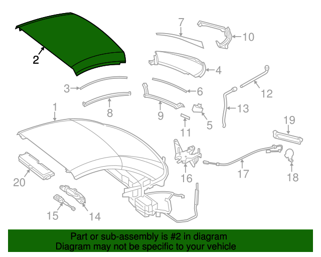 231-790-16-40-9799 - Top Panel 2013-2020 Mercedes-Benz | Mercedes-Benz ...