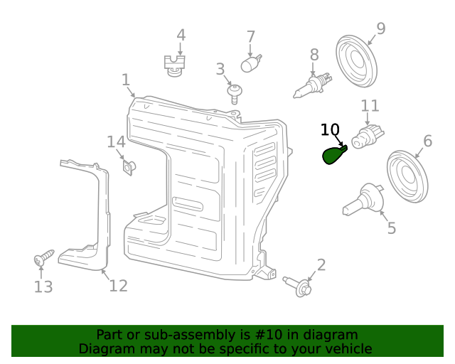 2018-2024 Ford Signal Bulb JL3Z-13466-A | TascaParts.com