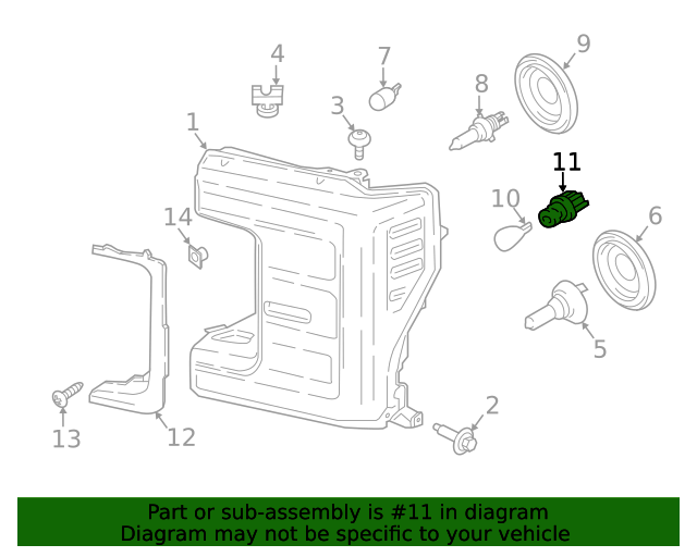 2018-2024 Ford Socket JL3Z-13411-A | TascaParts.com