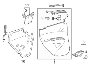 2013-2016 Chevrolet Front Side Door Armrest Switch Bezel 96942497 GM ...