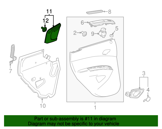 2013-2016 Chevrolet Upper Trim 95952948 | GMPartsDirect.com