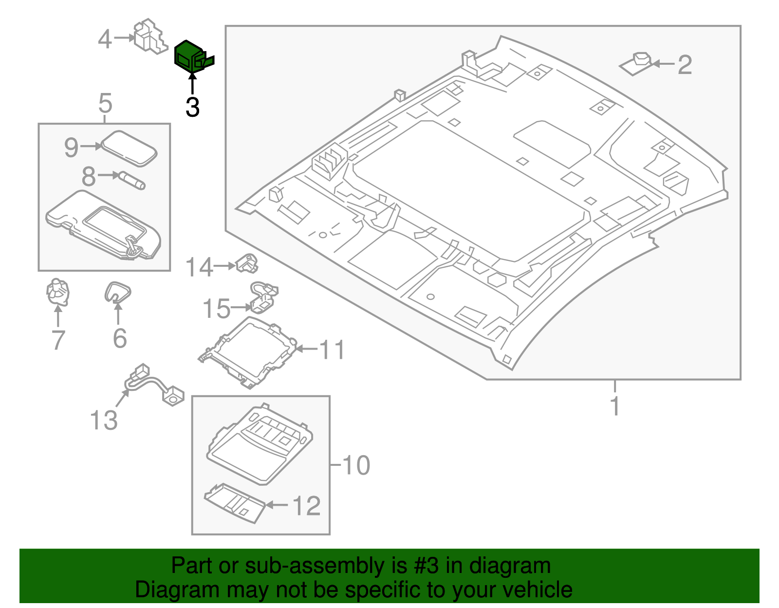2017-2020 Infiniti Q60 Headliner Spacer 73982-5CA0A | Faulkner Infiniti ...