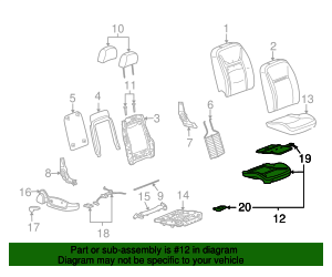 Airbag Front Passenger Presence Module 19329424 | QuirkParts