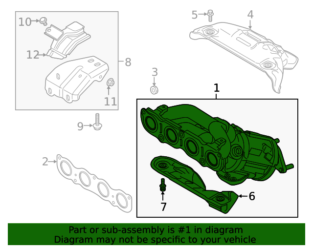 2020-2022 Hyundai Accent Mnfd W/Converter 28500-2MMA0 | OEM Parts Online