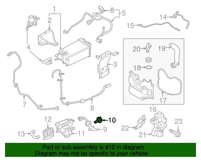 2013-2017 Ford C-Max Evaporative Emissions System Line Adapter CU5Z ...