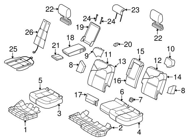 2007-2015 Audi Q7 Headrest Guide 4L0-883-919-A-K50 | Audi USA Parts