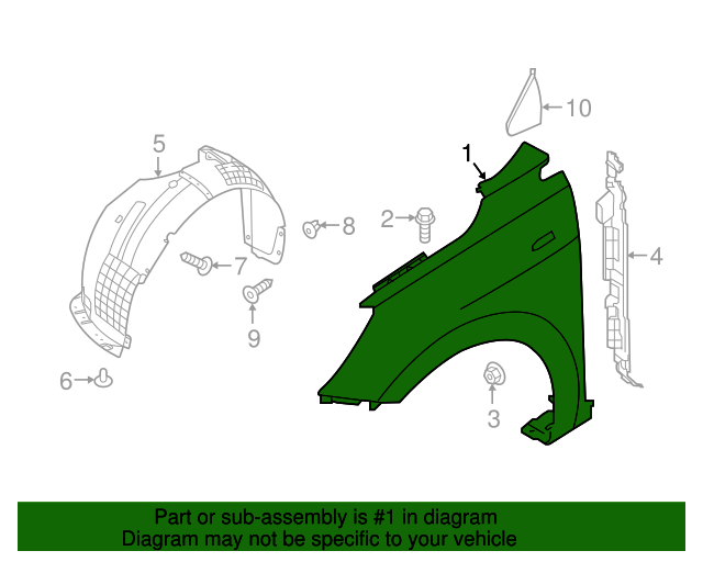 66311-H9000 - Fender 2018-2023 Kia Rio | Kia.Parts Store