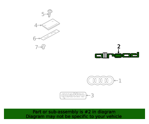 8K9-853-735-A-2ZZ - Nameplate 2013-2024 Audi | Audi OEM Parts