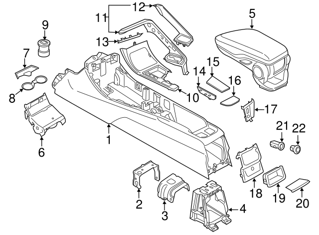 2016-2019 BMW X1 Armrest 51-16-9-317-585 | BMWPartsDirect.com