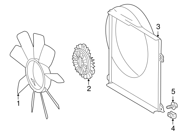 112-200-01-23 - Fan 1998-2008 Mercedes-Benz | Mercedes-Benz USA Parts