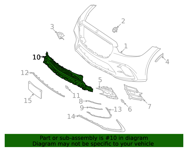 223-885-20-01 - Lower Grille 2021-2024 Mercedes-Benz | Mercedes-Benz ...