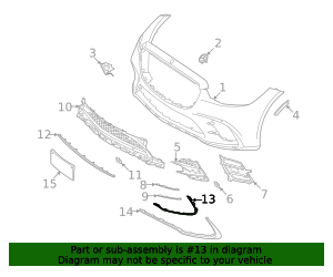 223-885-51-02 - Bumper Trim 2021-2022 Mercedes-Benz | AutoNationParts.com