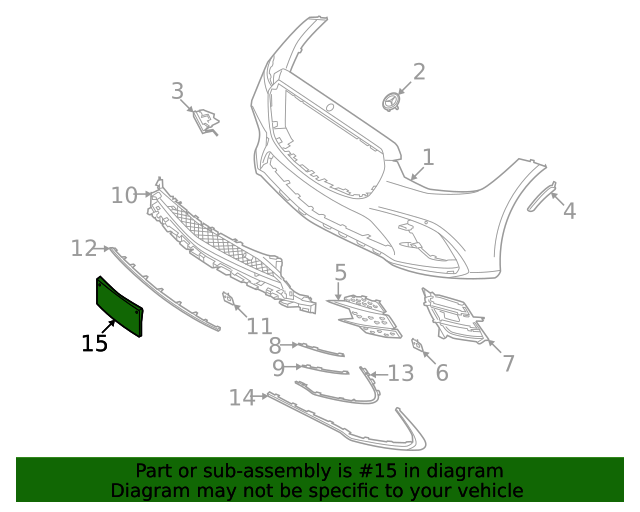 223-880-16-02 - License Plate Bracket 2021-2024 Mercedes-Benz ...
